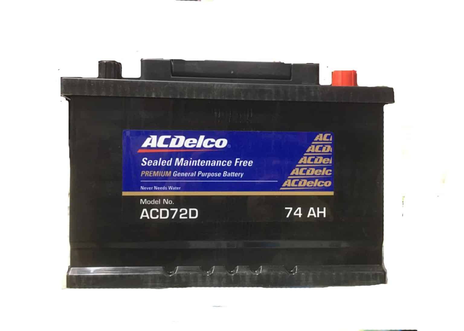 ACDelco 72 AH, Din Size battery , ACD72D , - Battery Ustad