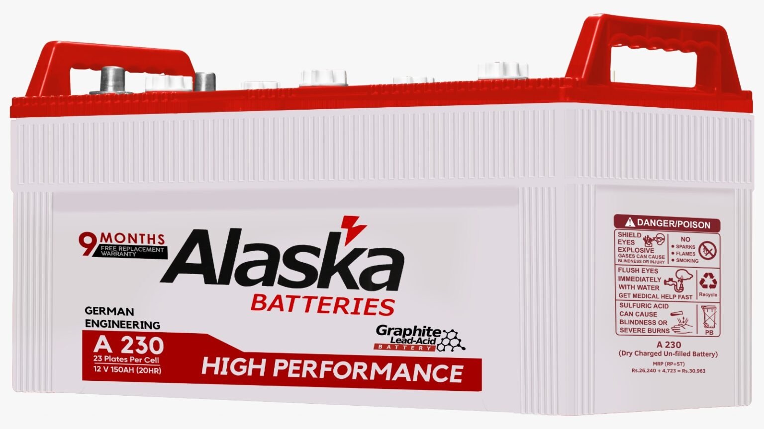 Alaska Battery A 230 150 AH 23 Plates - Battery Ustad